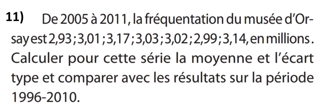 Exercice Ex 11 Exercices Statistiques